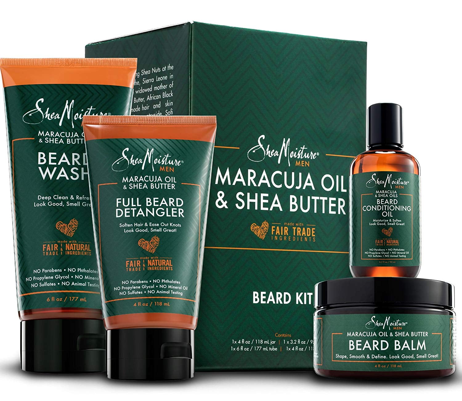 Shea Moisture Complete Beard Kit All Natural Ingredients Maracuja