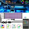 FunTech LED Music Sync Car Interior Under the dash Lights with Remote ...