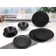 Mainstays 12-Piece Eco-Friendly Dinnerware Set, Black - Walmart.com