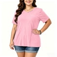 SAFUNY Women's Button Down Shirt Loose V Neck Short Sleeve Easy To Pair ...