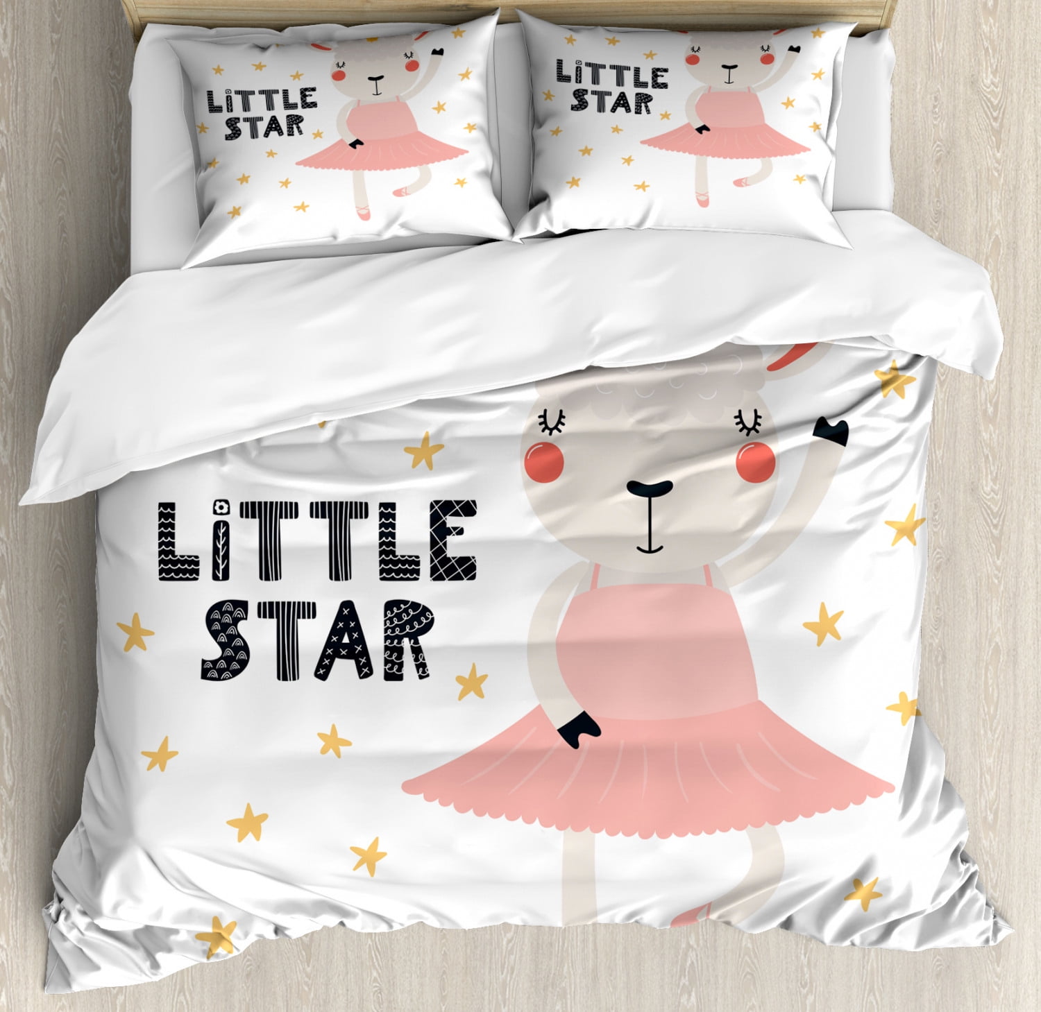Lamb Duvet Cover Set Queen Size, Little Star in a Tutu Pointe Shoes ...