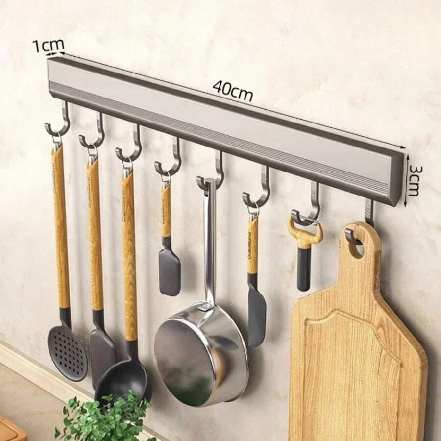 Click here for Na Na Aluminum Hooks Rack Wall Mounted Drill-Free... prices