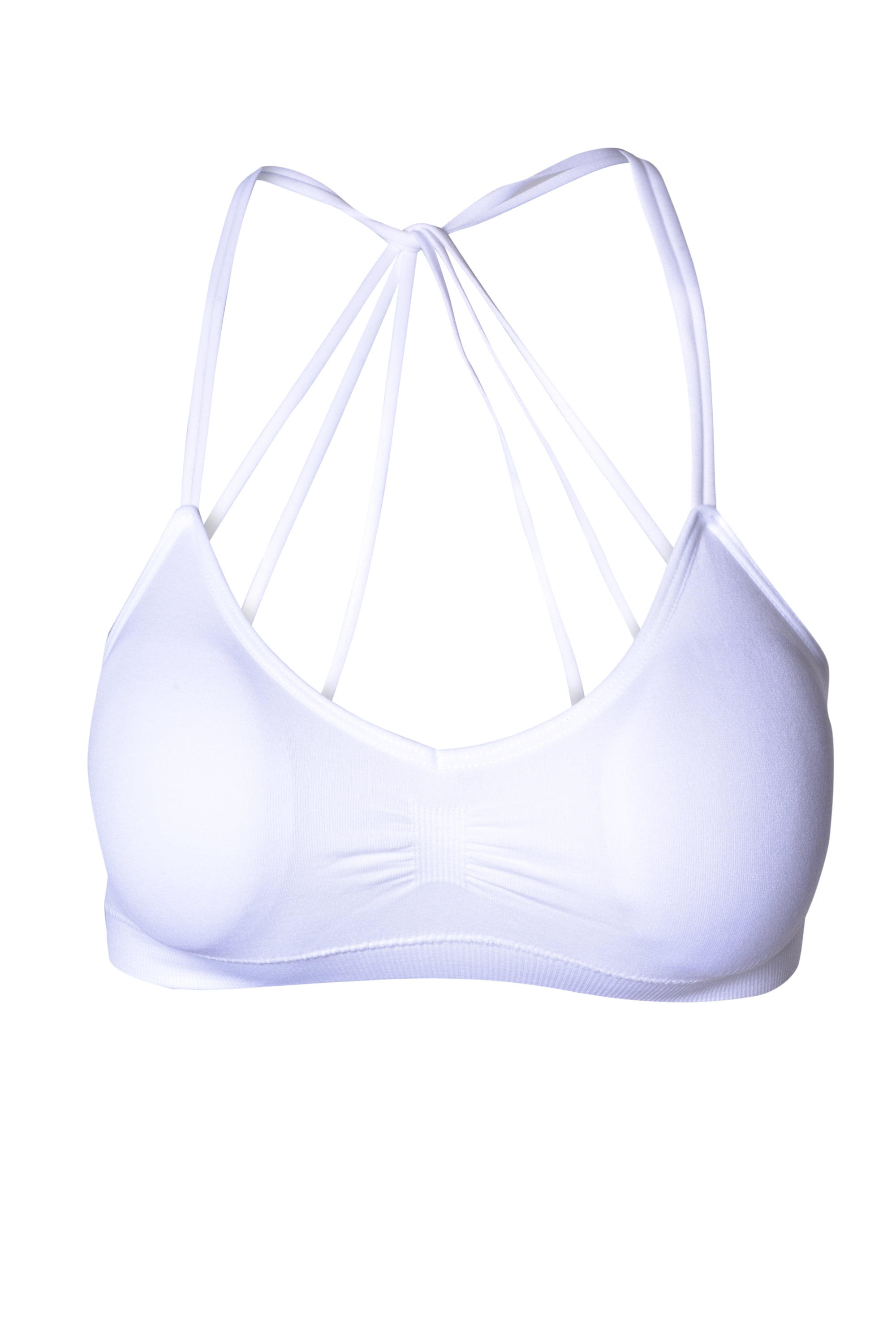 TheLovely Strappy Cutout Padded Bustier Bralette Sports Bra - Walmart.com