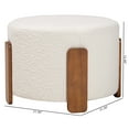 Baxton Studio Finlay Japandi Footstool, One Size, Walnut Brown ...