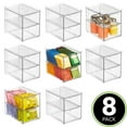mDesign Stacking Plastic Storage Kitchen Bin - 2 Pull-Out Drawers, 8 ...