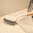Hard Bristle Cleaning Brush for Bathroom Tile and Shower Scrubber, Long ...