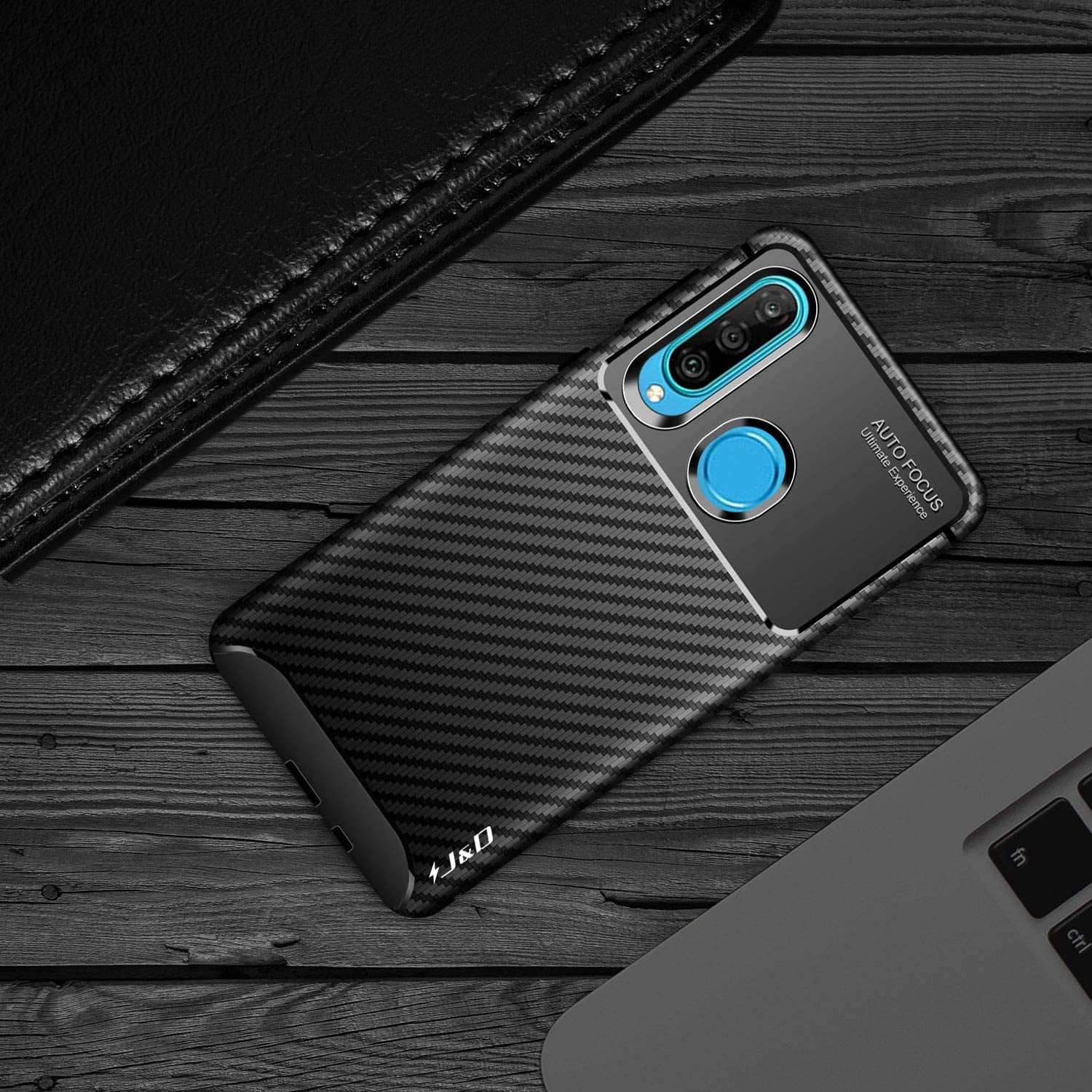 J&D Case Compatible for Huawei P30 Lite Case, [Carbon Fiber Pattern ...