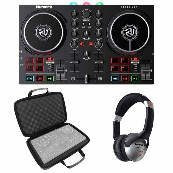 Numark Party Mix II DJ Controller with Built-In Light Show, Audio ...