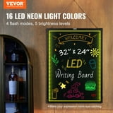 BENTISM LED Message Writing Board 32"x24" Illuminated Erasable Lighted ...