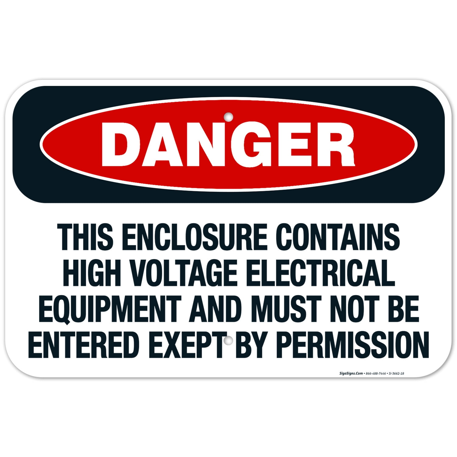 This Enclosure Contains High Voltage Electrical Equipment Sign, OSHA ...