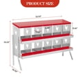 Chicken Nesting Boxes, 6-Compartment Roll Away Nest Box, Wall Mount ...