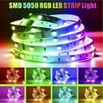 BAOMING LED RGB Neon Light Strip 16.4ft/5M, 24-Key Remote, Dimmable 24V ...