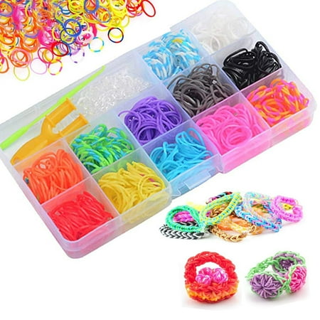 600 Pieces Loom Bands Set, Elastic Loom Bands Box Starter Set DIY ...