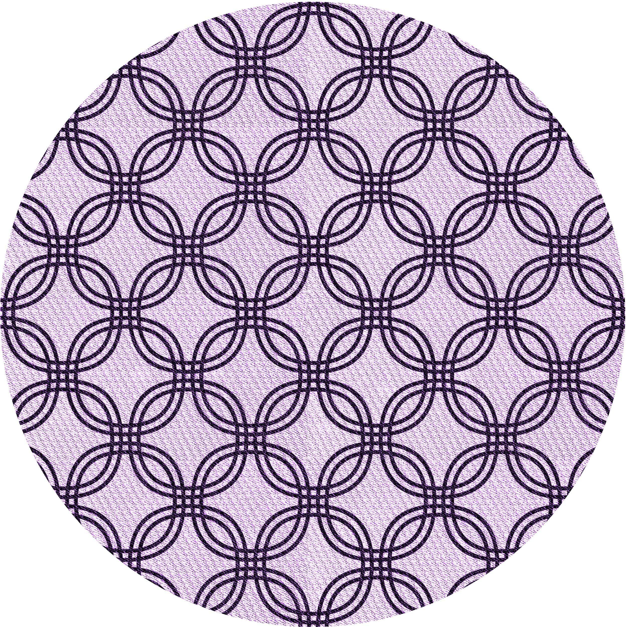 Ahgly Company Machine Washable Indoor Round Transitional Rebecca Purple ...