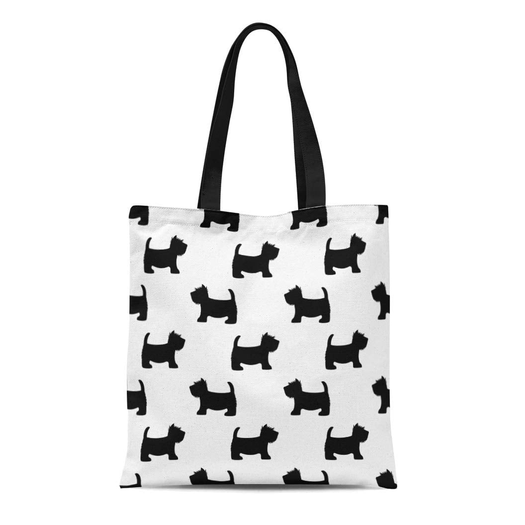 Click here for Poglip Canvas Tote Bag Scottish Terrier Cute Dogs... prices