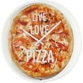 Mainstays 11.5" Round Indoor Photo Realistic Pizza Analog Modern Wall ...
