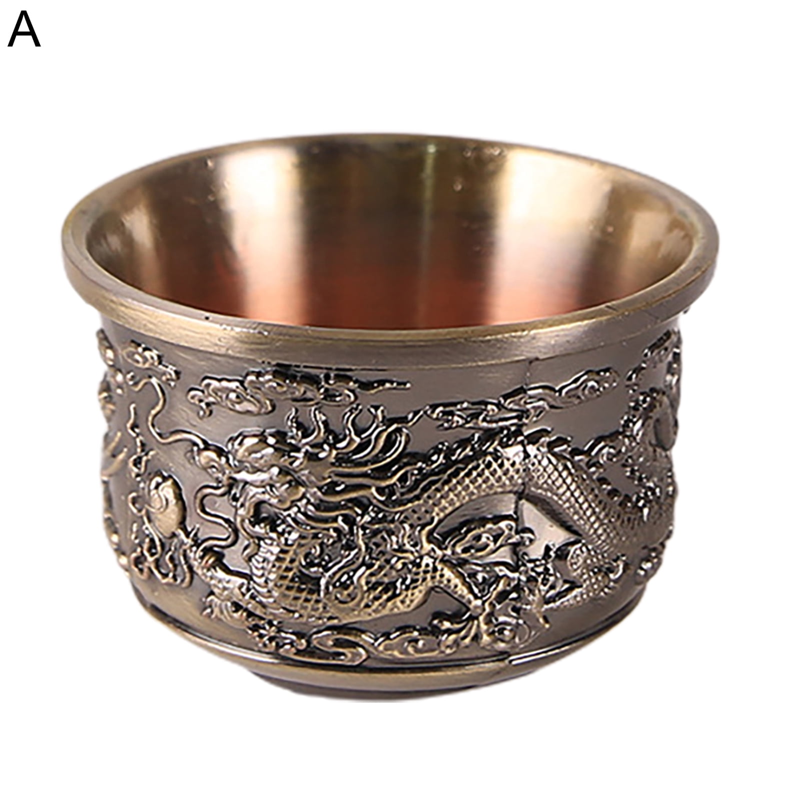 Farfi Teacup Anti-slip Compact Size Zinc Alloy Aesthetic Relief Pattern ...