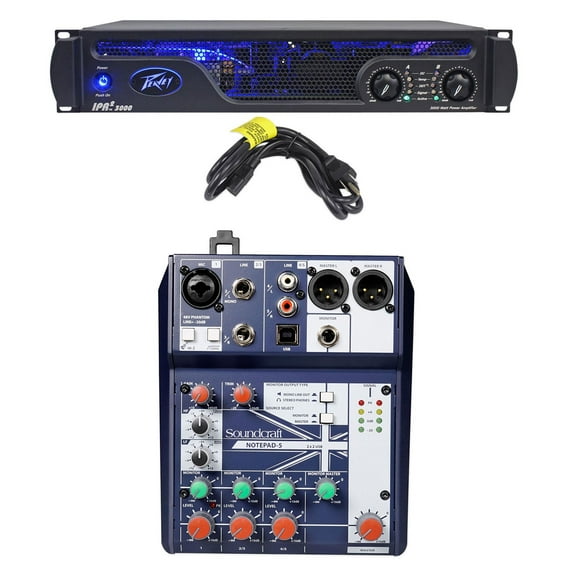 Peavey IPR2 3000 Class D Pro Power Amplifier 3,000 Watt Amp+Soundcraft ...