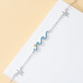 925 Sterling Silver Bracelet Evil Eye Stethoscope Wave Turtle Charms ...