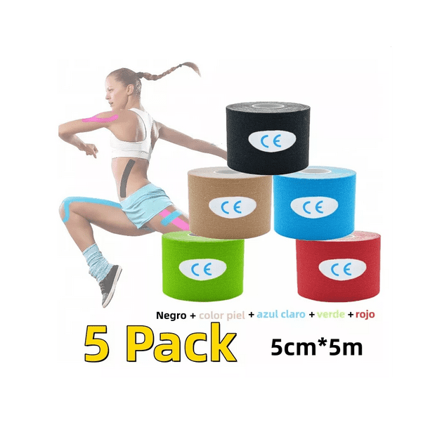 Cintas Kinesiológicas/vendaje Neuromuscular Color Piel 5 Pz | Bodega ...
