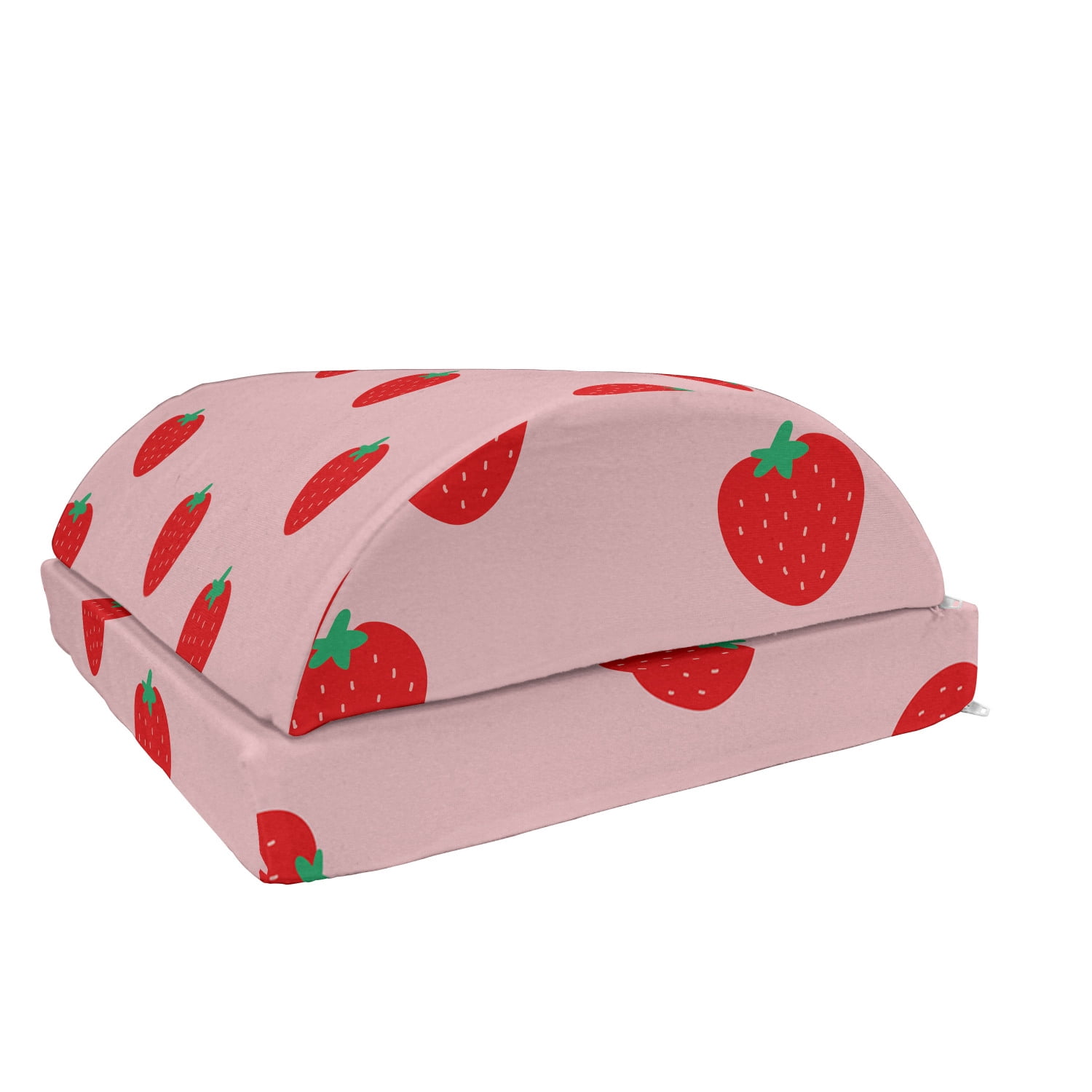 Strawberry Foot Rest, Continuous Cartoon Style Simplistic Summer Time ...