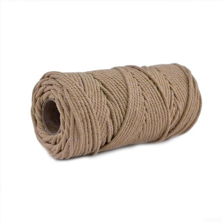 3MM 100M Natural Cotton String Twisted Cord Craft Macrame Artisan Rope ...