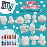 DIY Jumbo 4-6" Blank Squishies (12pc) & Fabric Paint (12 Bottles) Combo ...