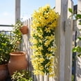 Artificial Lily Vine Silk Flowers Wall Hanging Decor Yellow 27.56 Inch ...