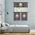 Baseball Kitchen Curtains Set for Windows, Sports Gray Background ...