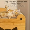 Extra-Large Vertical Scratching Post and Cool House - Two-Storey Cat ...