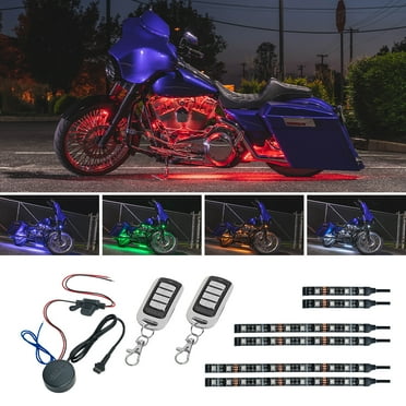 LEDGlow 20pc Advanced Million Color LED Flexible Motorcycle Lighting ...