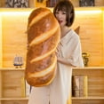 3D Simulation Bread Shape Plush Pillow, 15.7in Soft Butter Toast Bread ...
