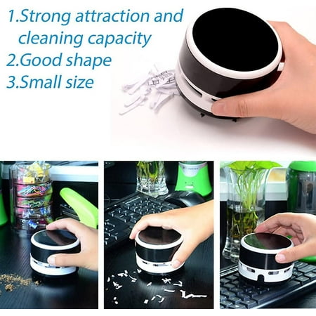 Mini Crumb Vacuum Cleaner Portable Desktop Sweeper Handheld Cordless ...