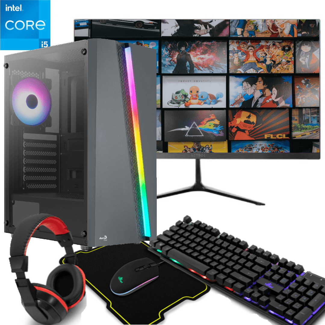 PC gamer i5 12400F Intel HDD 1TB RAM 8GB RX 6500 XT Monitor 21.5 ...
