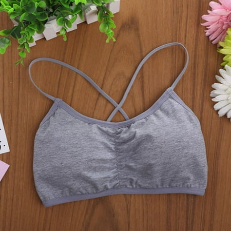 Korean Fashion Colorful Full Cotton Children Bra Young Teenagers Girl ...