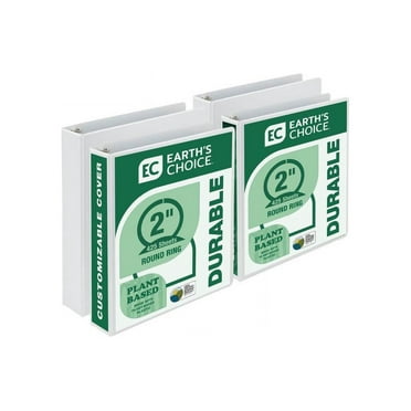 Samsill Earth's Choice Durable 1" Round Ring White View Binders 6 Pack ...