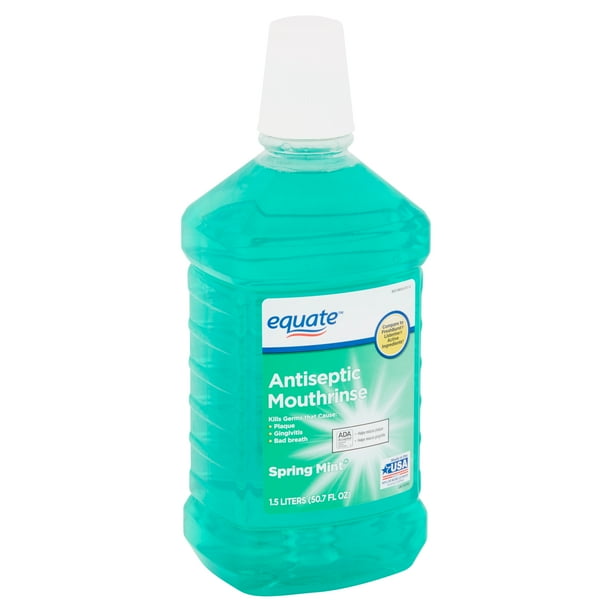 Equate Antiseptic Mouthrinse, Spring Mint, 50.7 fl oz - Walmart.com