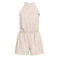 Atienubee Women Sleeveless Jumpsuits Women Summer Casual Printed Beach
