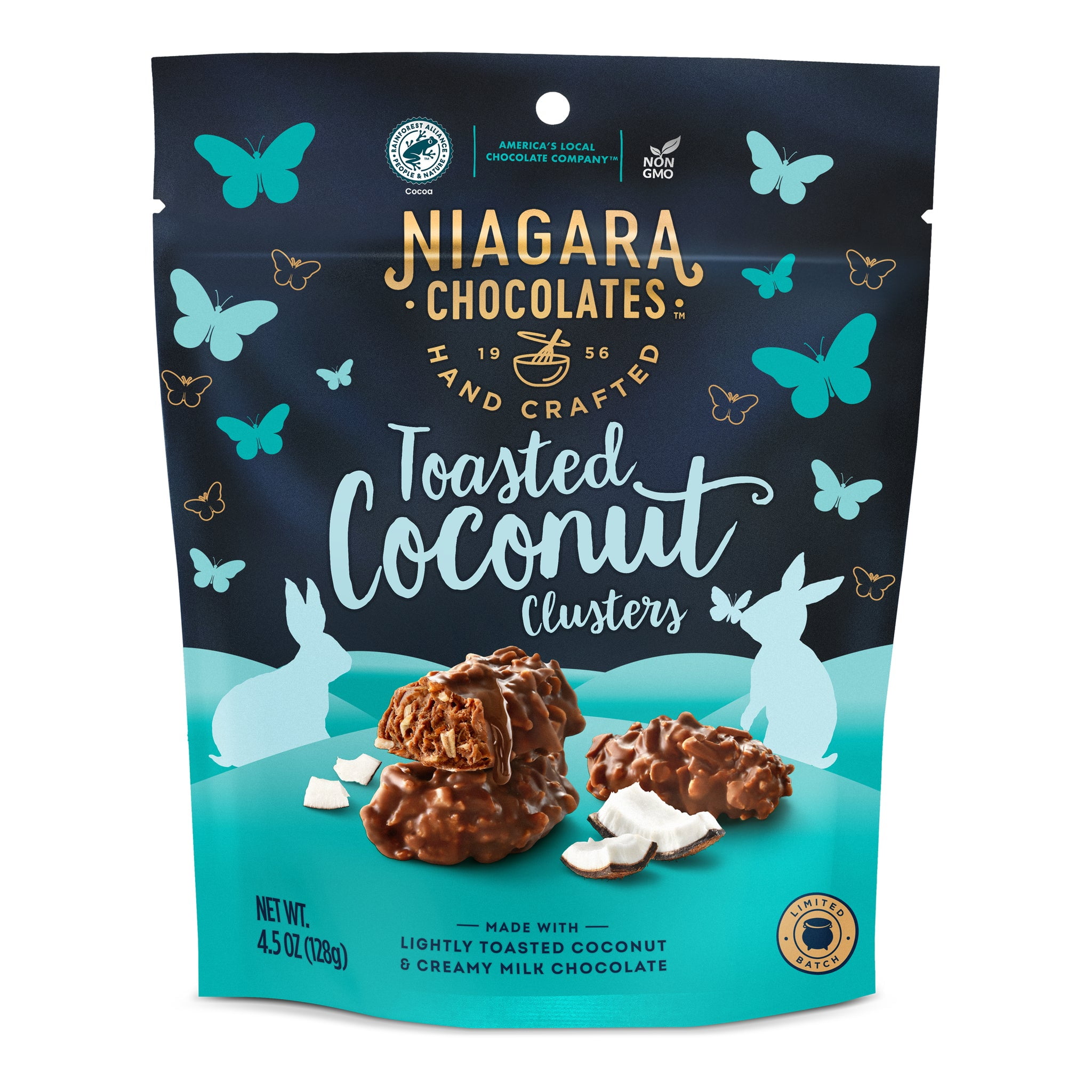 Niagara Chocolates Milk Chocolate Toasted Coconut Clusters Stand-Up Bag ...