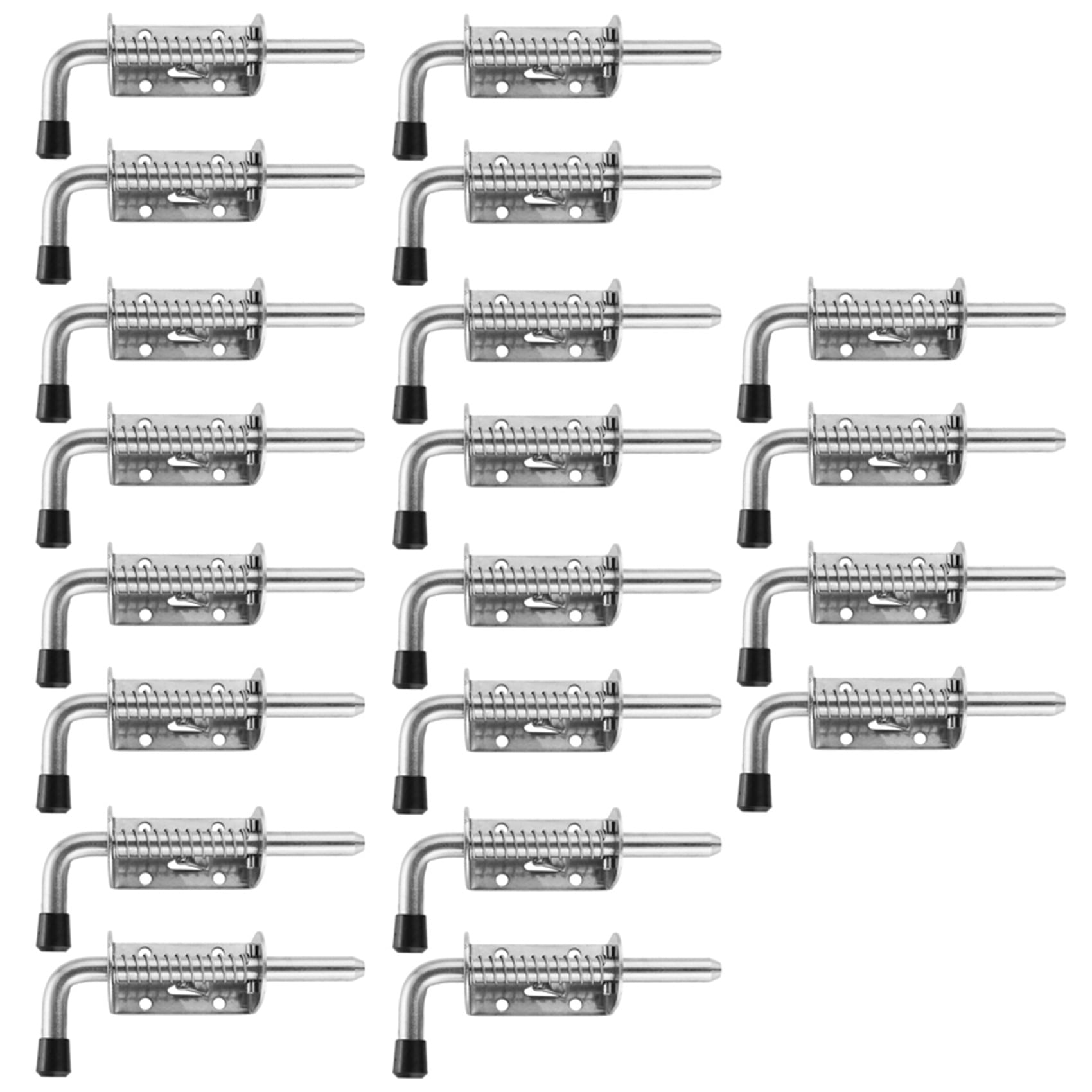 20Pcs 5 Inch Stainless Steel Spring Loaded Latch Pin Barrel Bolt 2mm ...