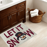 St. Nicholas Square Bathroom Rug, Let It Snow Snowman Bath Mat 20 x 30 ...