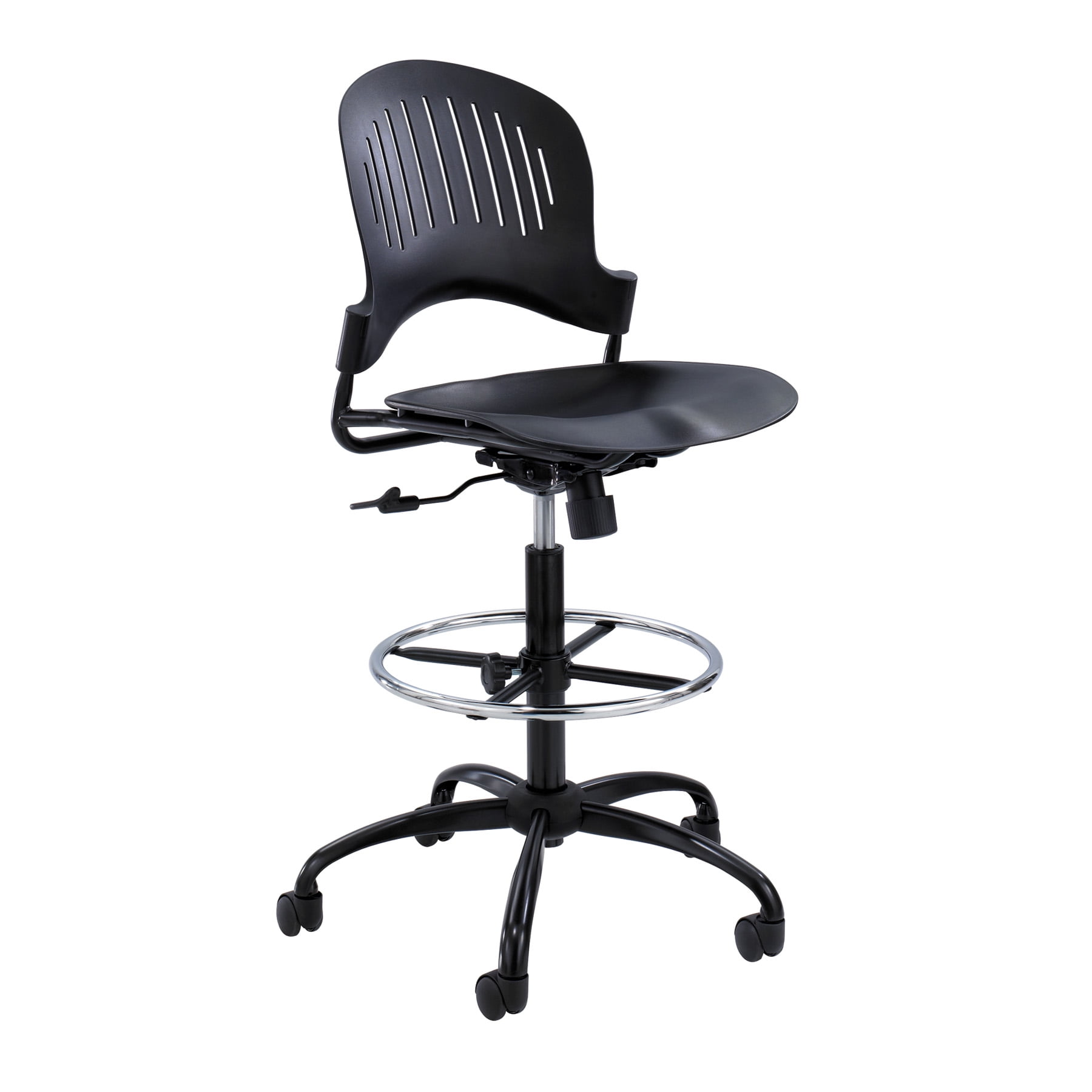 Safco Zippi Plastic Extended-Height Chair - Black - Walmart.com