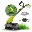 "Earthwise 10"" Cordless Electric 20-Volt Grass and Weed Trimmer, Yard ...