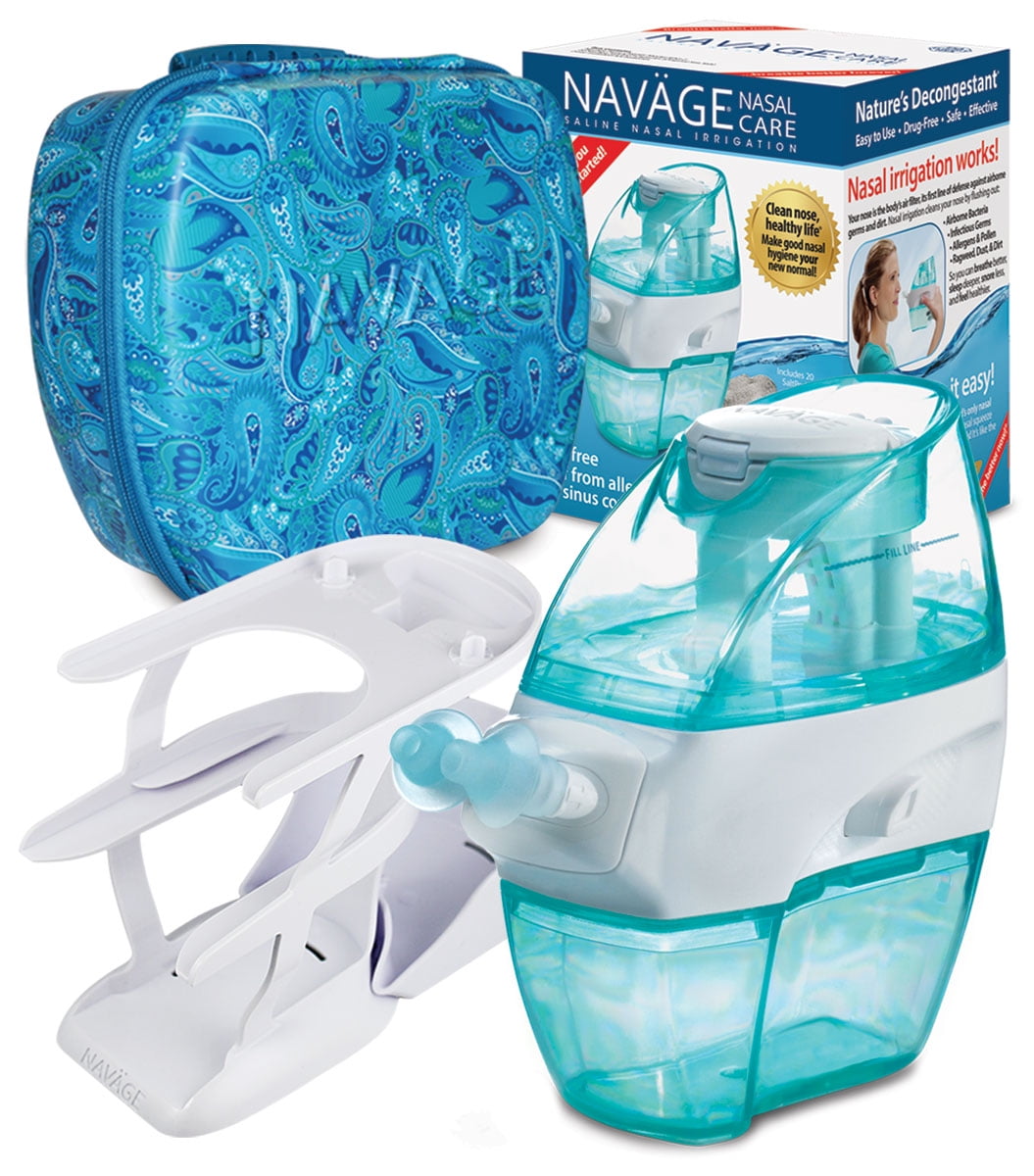 Navage Nasal Care PREMIER Bundle: Navage Nose Cleaner, Paisley Travel ...