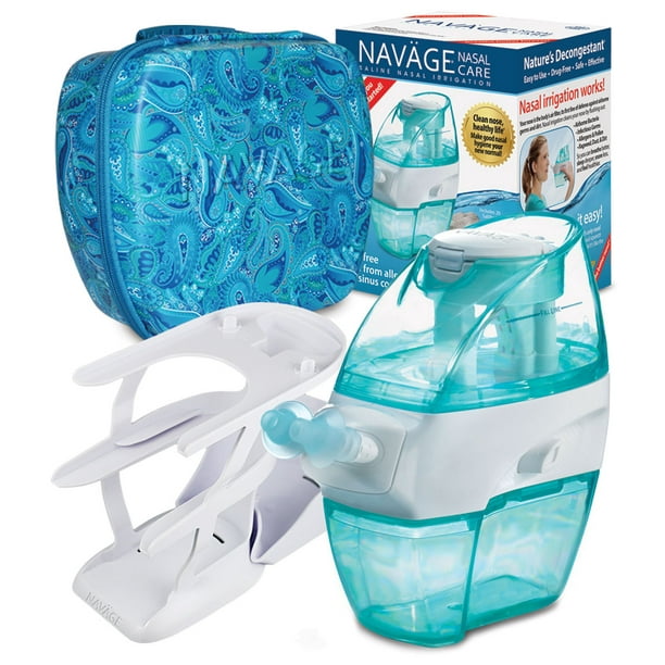Navage Nasal Care PREMIER Bundle: Navage Nose Cleaner, Paisley Travel ...