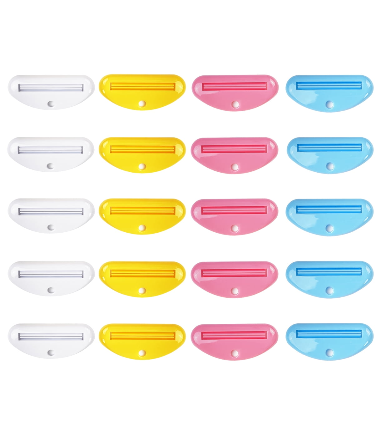 Toothpaste Squeezer, 20 Pcs Multi-Purpose Plastic Tube Squeezer Holder ...