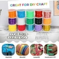 Darice Lanyard String Kit - 15 Pack Plastic Gimp String with Assorted ...
