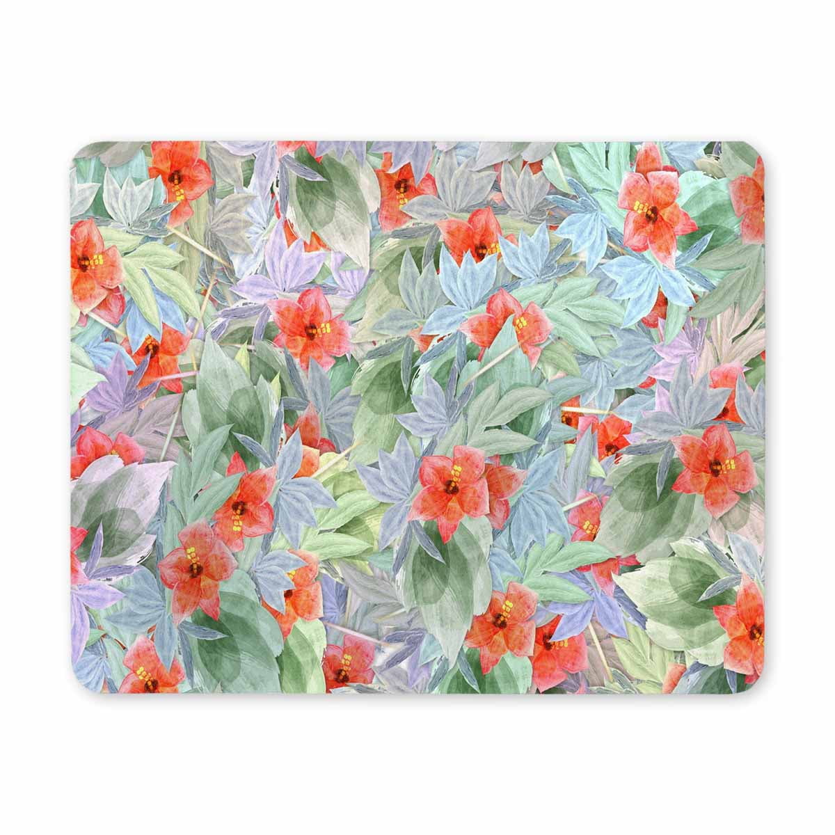 Floral Mouse Pad, Square Computer Mouse Pads with Flowers Design ...