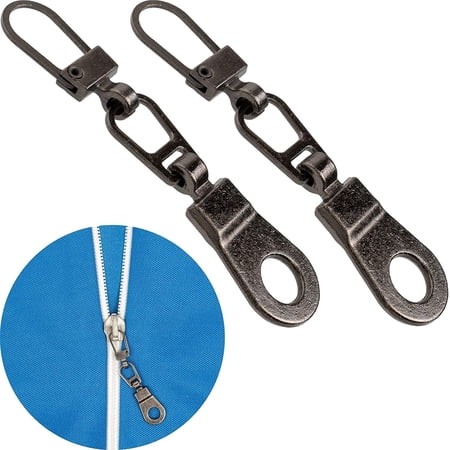FanShow Zipper Repair Pulls, Set of 2 Black Replacement Zip Tabs ...