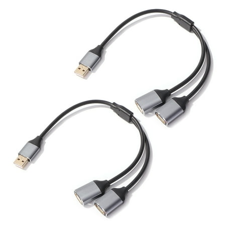 Mirror wind USB Cable Y Splitter USB Adapter 1 Male to 2 Female ...